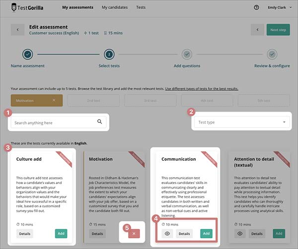 Guide to creating an assessment – English