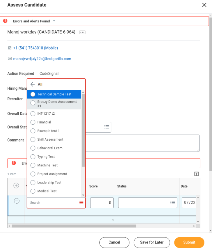 Workday integration – TestGorilla Help Center