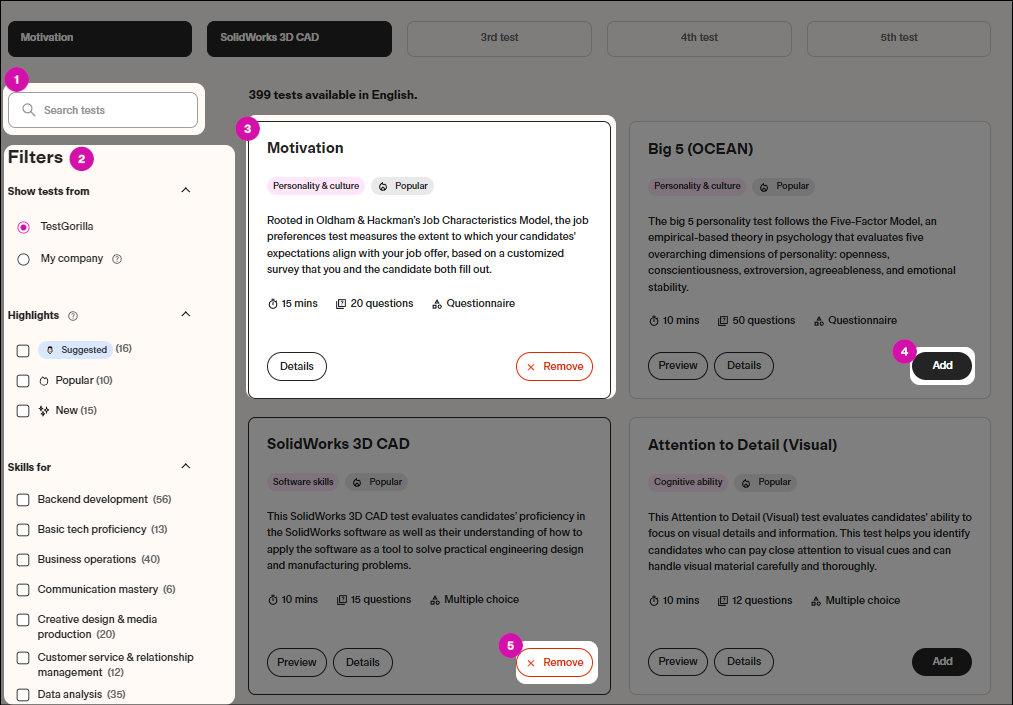 Guide to creating an assessment – English