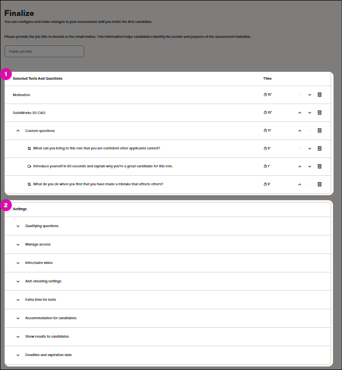 Guide to creating an assessment – English