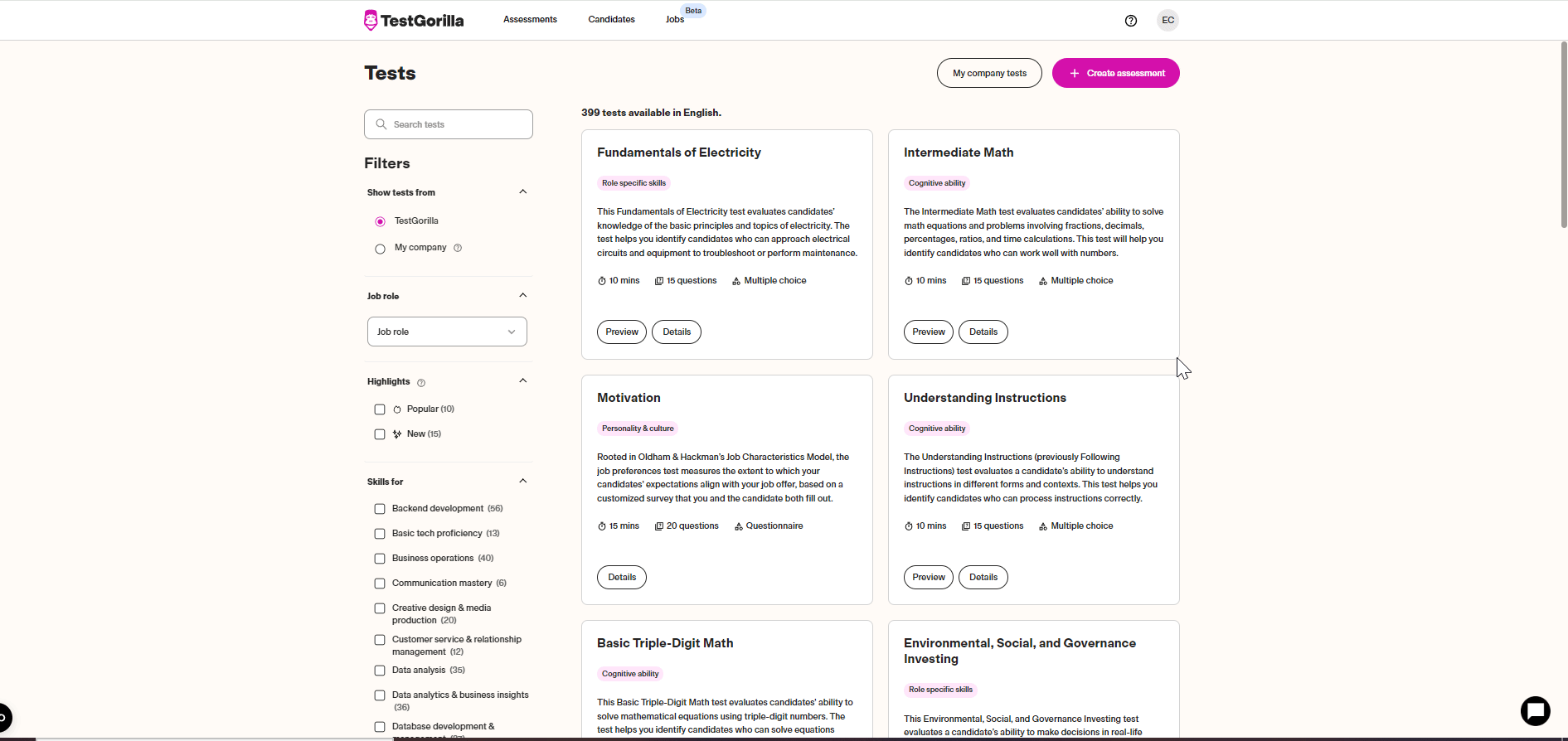 How to create and use your own test – English