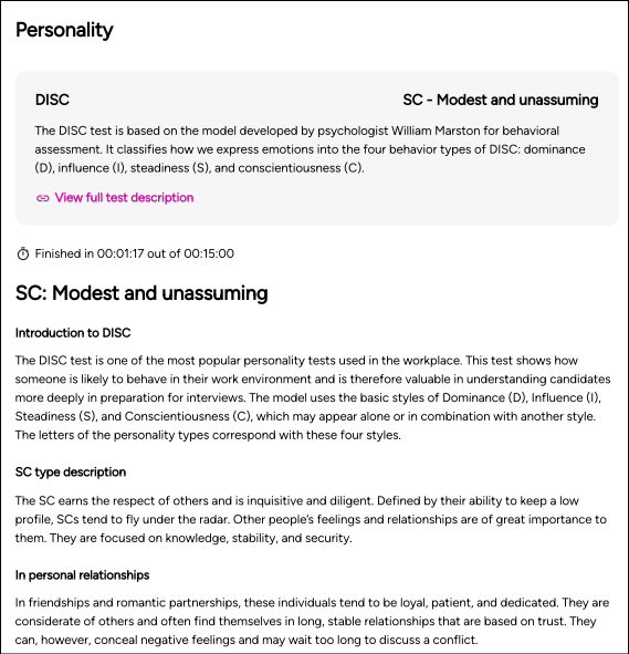 Downloading and sharing results – TestGorilla Help Center