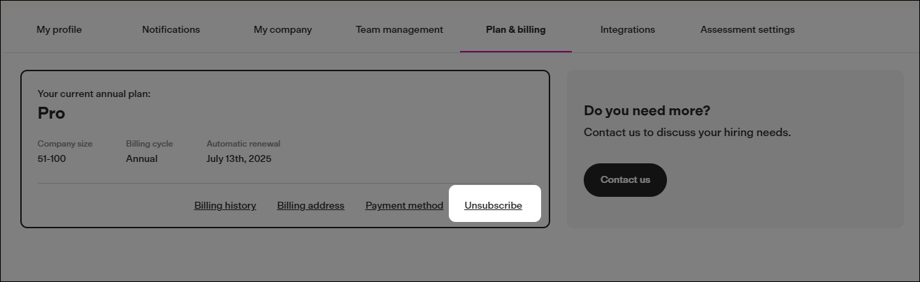 Subscribe to, change, or cancel a plan – English