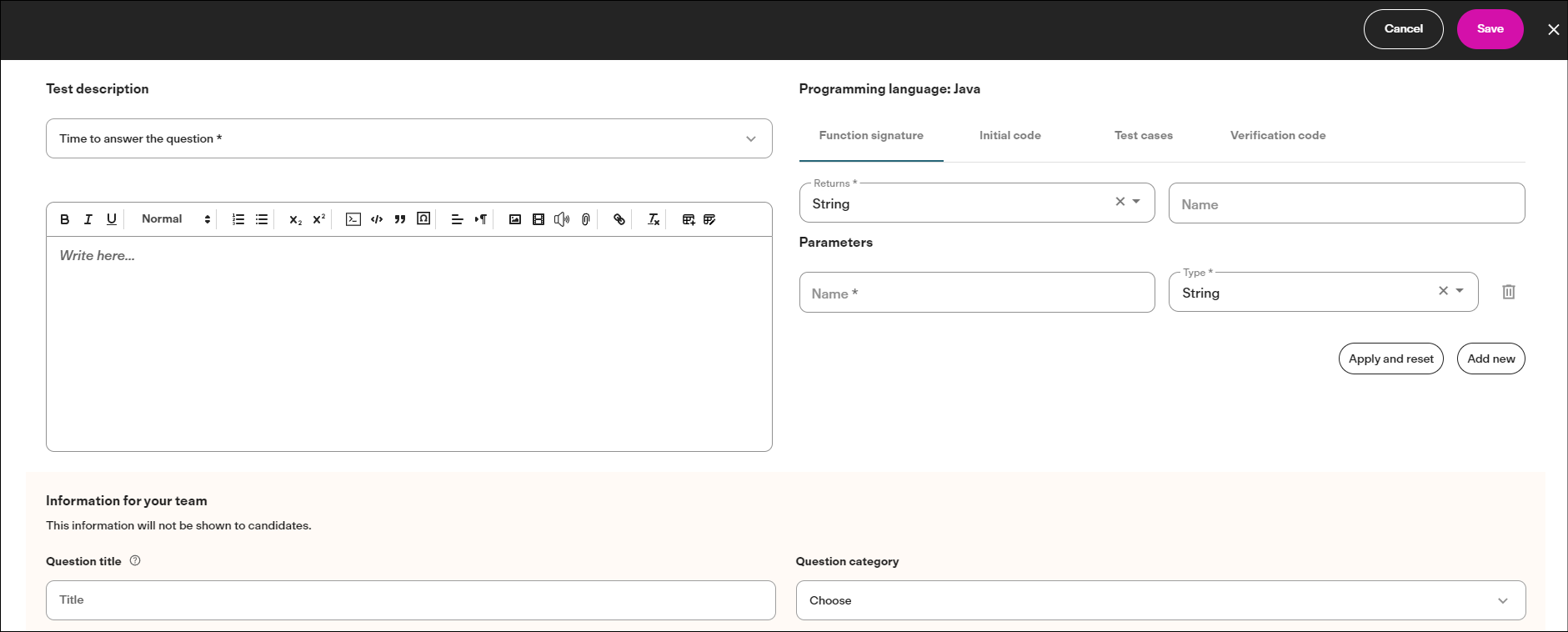Using custom questions – English