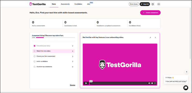 Erste Schritte mit TestGorilla – TestGorilla Hilfe-Center